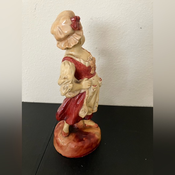 Accents | Antique Borghese Italian Chalk Chalkware Girl Figurine Folk ...